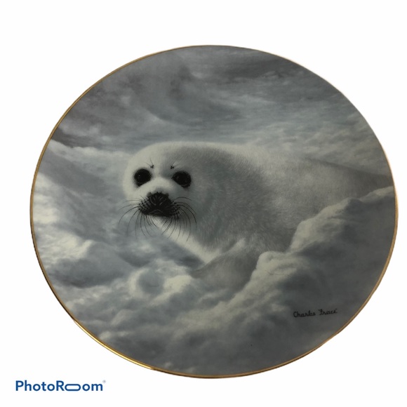 charles frace | Wall Decor | Seal Art Plate With Gold Accent | Poshmark
